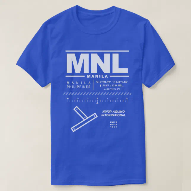 Manila Ninoy Aquino Int'l Airport MNL Tee Shirt | Zazzle