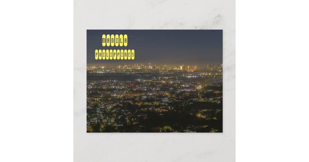 Manila Overlooking Postcard | Zazzle