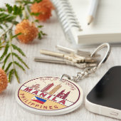 Manila Philippines City Skyline Emblem Keychain | Zazzle