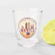 Manila Philippines City Skyline Emblem Shot Glass | Zazzle