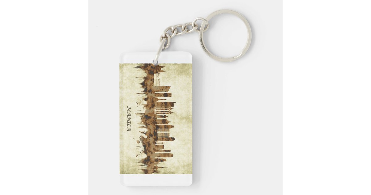 Manila Philippines Cityscape Keychain | Zazzle