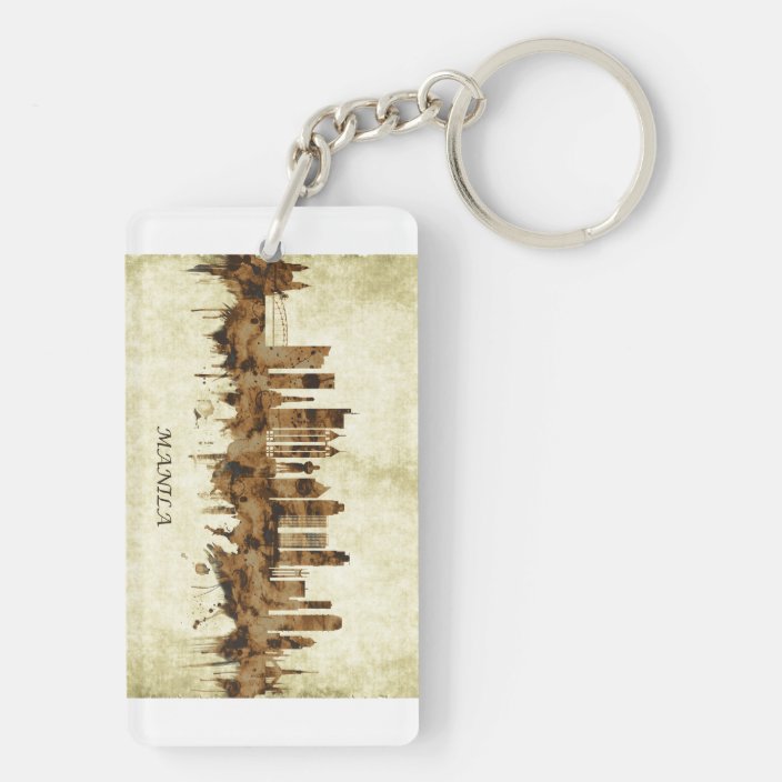 Manila Philippines Cityscape Keychain | Zazzle.com