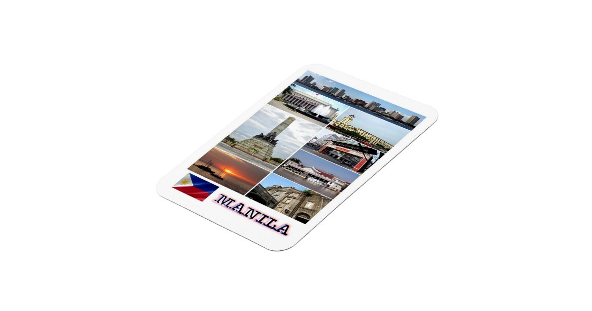 Manila - Philippines - Mosaic - Magnet | Zazzle