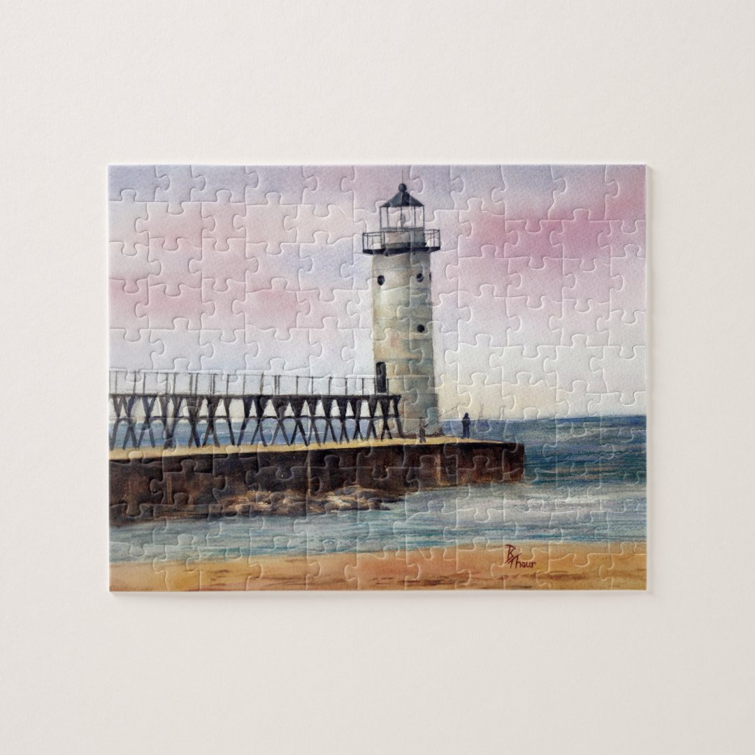 Manistee North Pierhead Lighthouse Puzzle | Zazzle