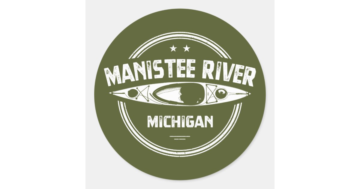 Manistee River, Michigan Classic Round Sticker | Zazzle