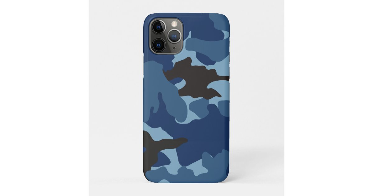 Manly Blue Camo Military Camouflage Pattern Case-Mate iPhone Case | Zazzle