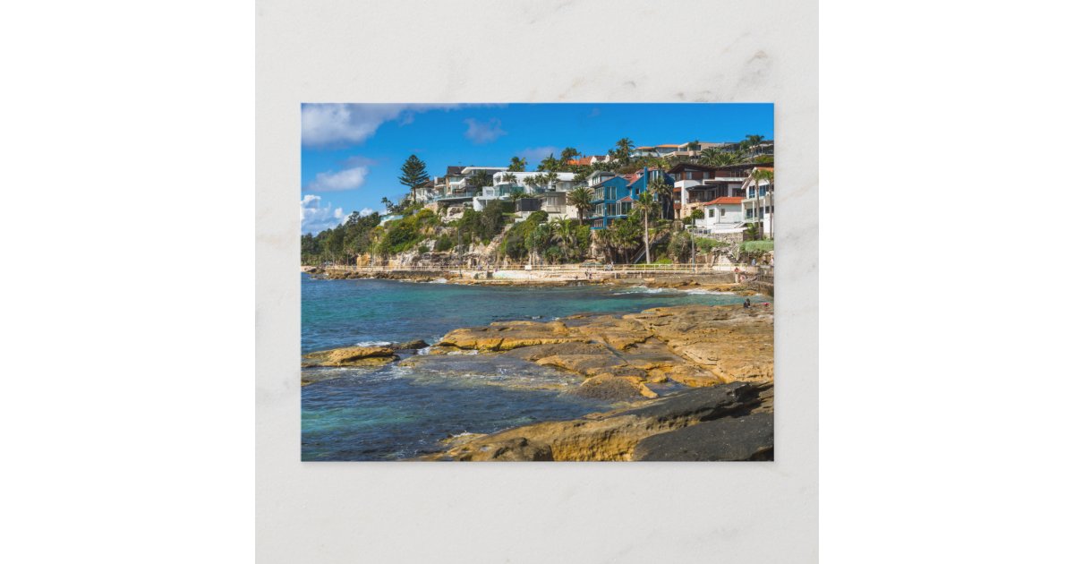 Manly seafront beach scenery Australia NSW photo Postcard | Zazzle