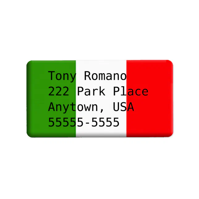 Man's Handsome Italian Address Label Template | Zazzle