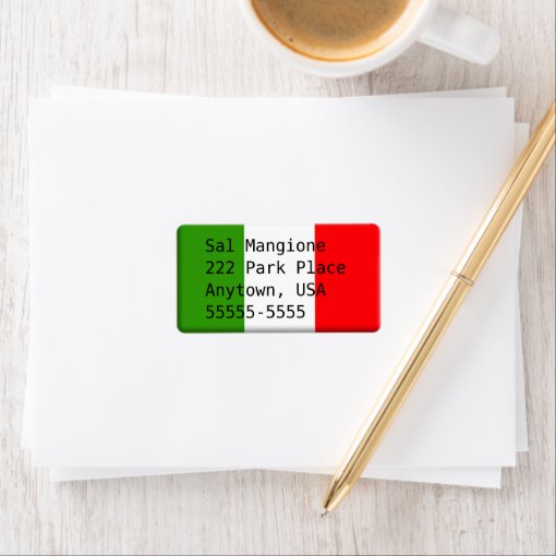 Man's Handsome Italian Address Label Template | Zazzle