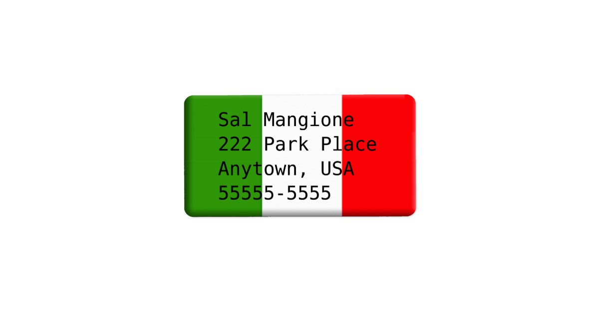 Man's Handsome Italian Address Label Template | Zazzle