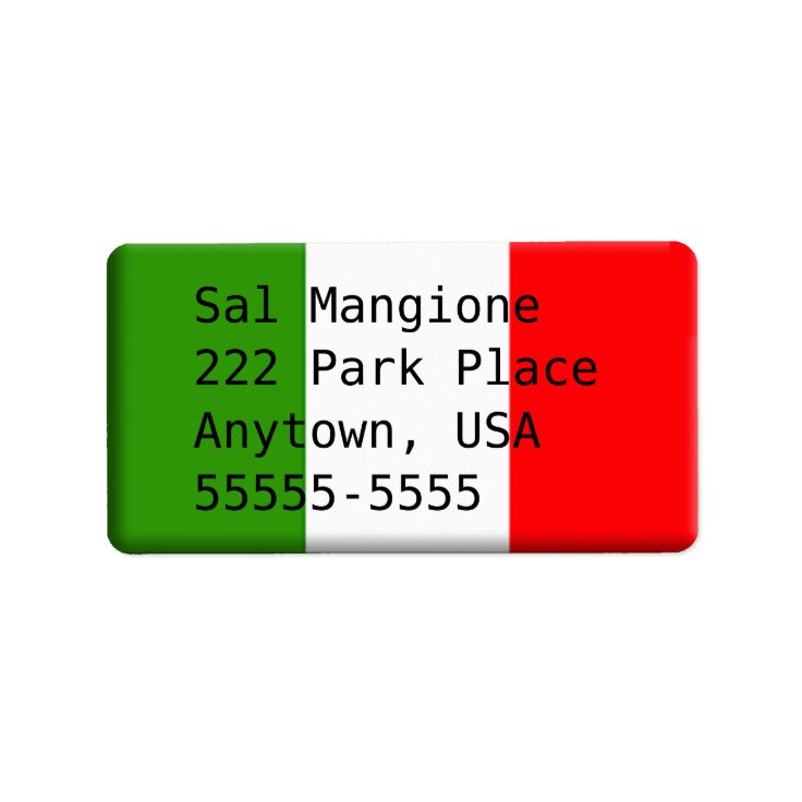 Man's Handsome Italian Address Label Template | Zazzle