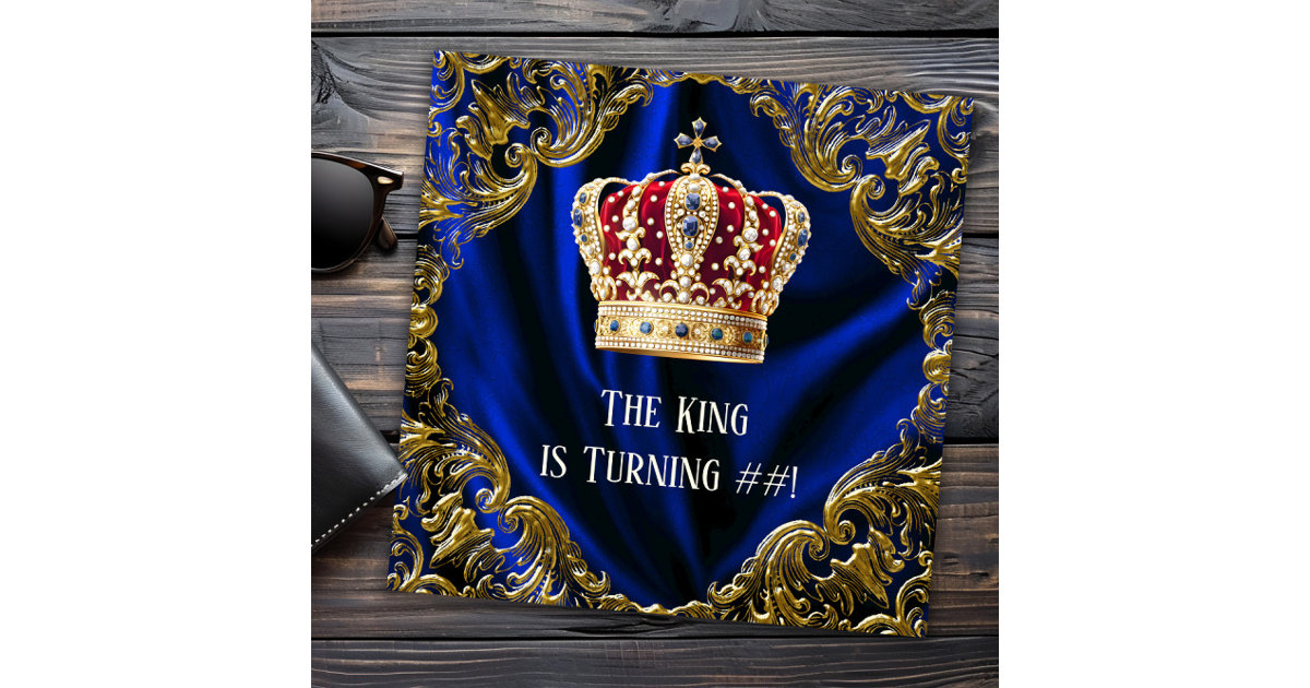 Mans Royal King Birthday Party Invitation | Zazzle