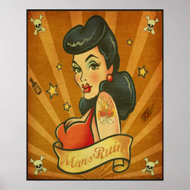 Man's Ruin Poster | Zazzle