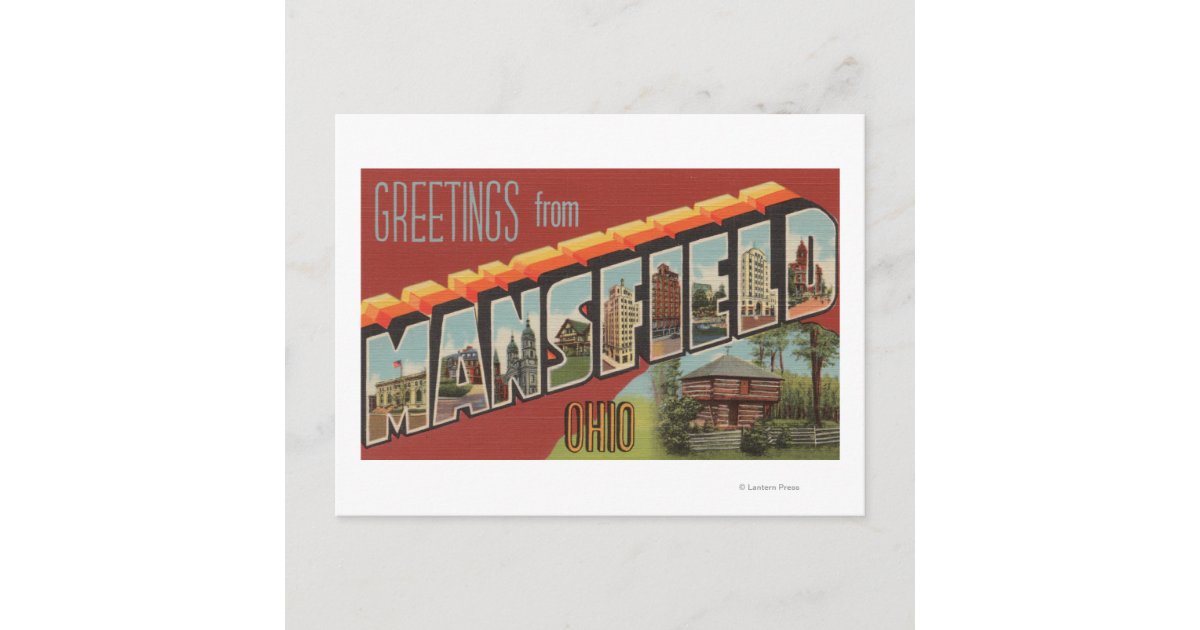 Mansfield, Ohio - Large Letter Scenes Postcard | Zazzle