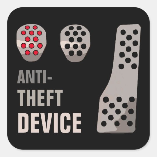 MANUAL Anti-Theft Square Sticker | Zazzle.com
