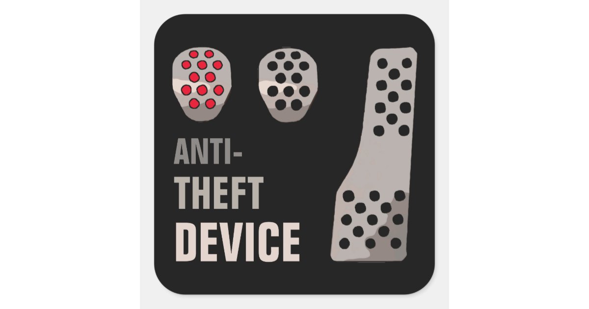 MANUAL Anti-Theft Square Sticker | Zazzle