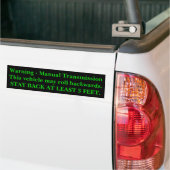 Manual Transmission Bumper Sticker | Zazzle