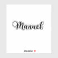 Manuel Name - Handwritten Calligraphy Sticker | Zazzle