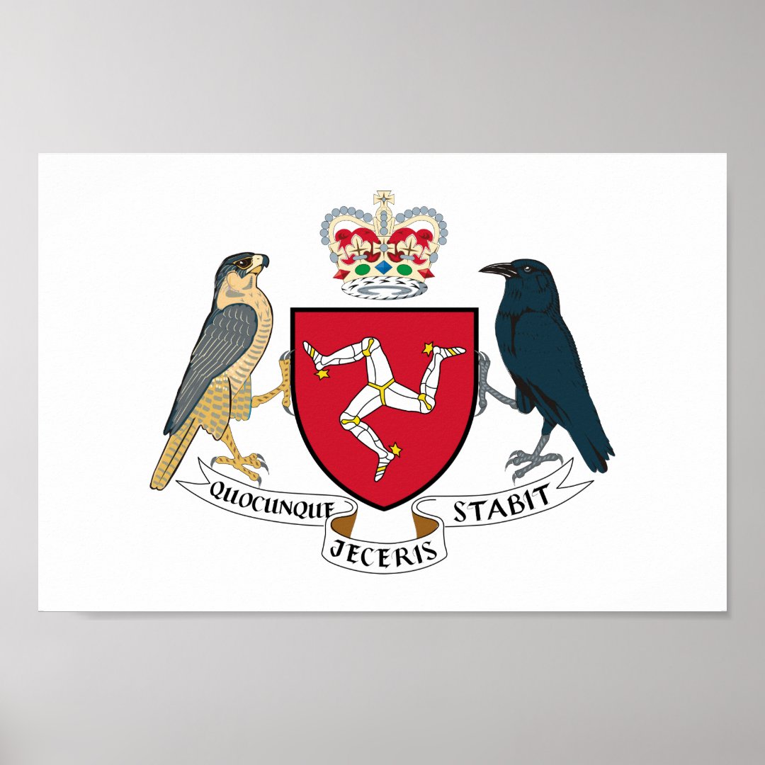 Manx coat of arms poster | Zazzle