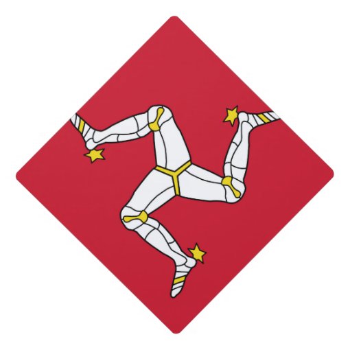 Manx flag graduation cap topper | Zazzle