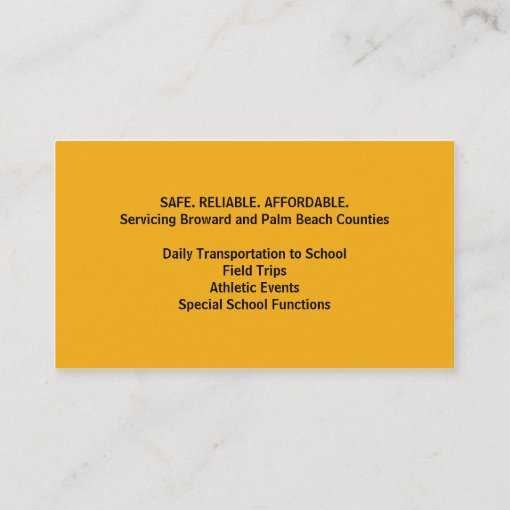 Many Buses School Bus Business Card | Zazzle