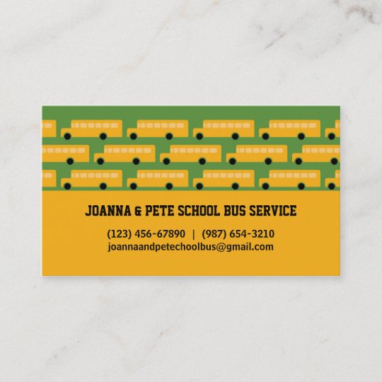 Many Buses School Bus Business Card | Zazzle.com