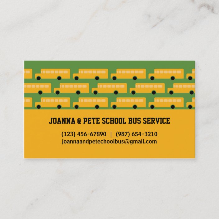 Many Buses School Bus Business Card | Zazzle.com