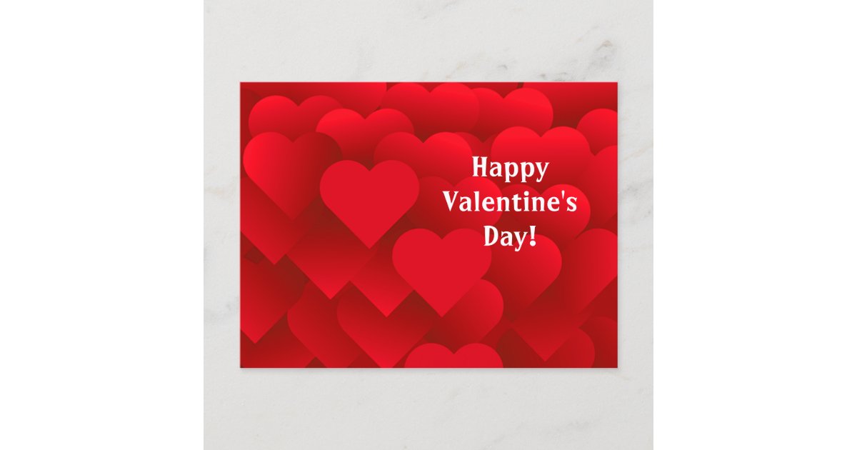 Many Hearts Valentine's Day Postcard | Zazzle