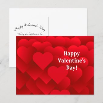 Many Hearts Valentine's Day Postcard | Zazzle