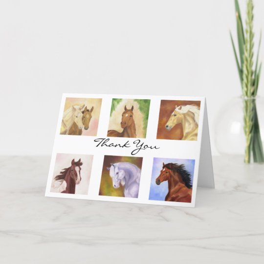 Many Horses Thank You card | Zazzle.com
