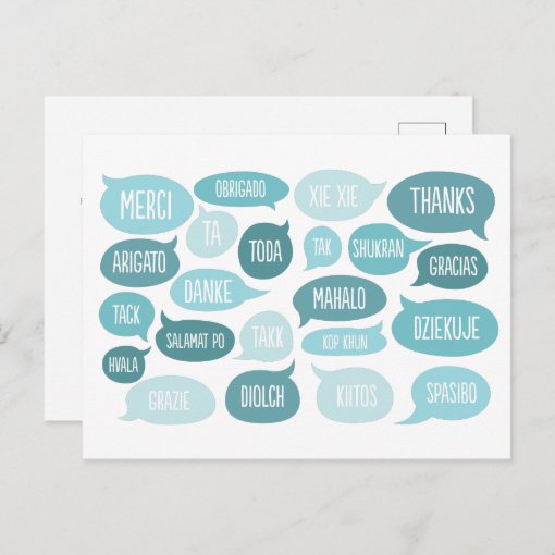 Many Thanks Customizable Thank You Postcard | Zazzle