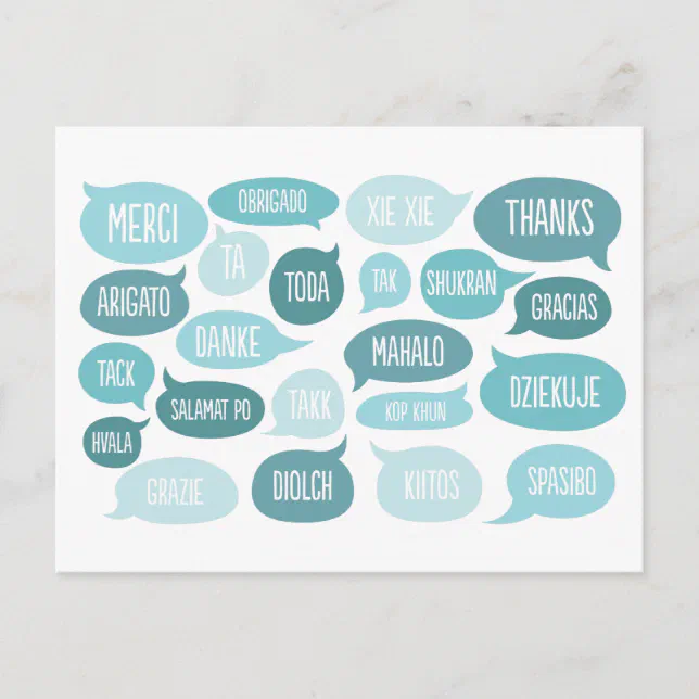 Many Thanks Customizable Thank You Postcard | Zazzle