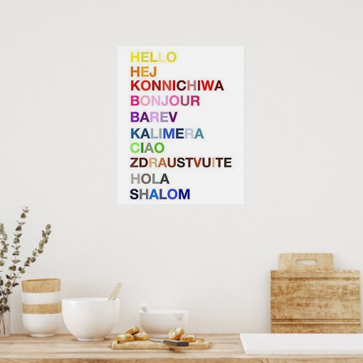 Many ways of saying Hello Poster | Zazzle