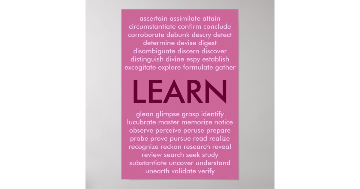 Many ways to learn poster | Zazzle