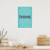 Many ways to think poster | Zazzle