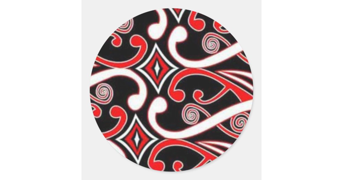 maori designs classic round sticker | Zazzle