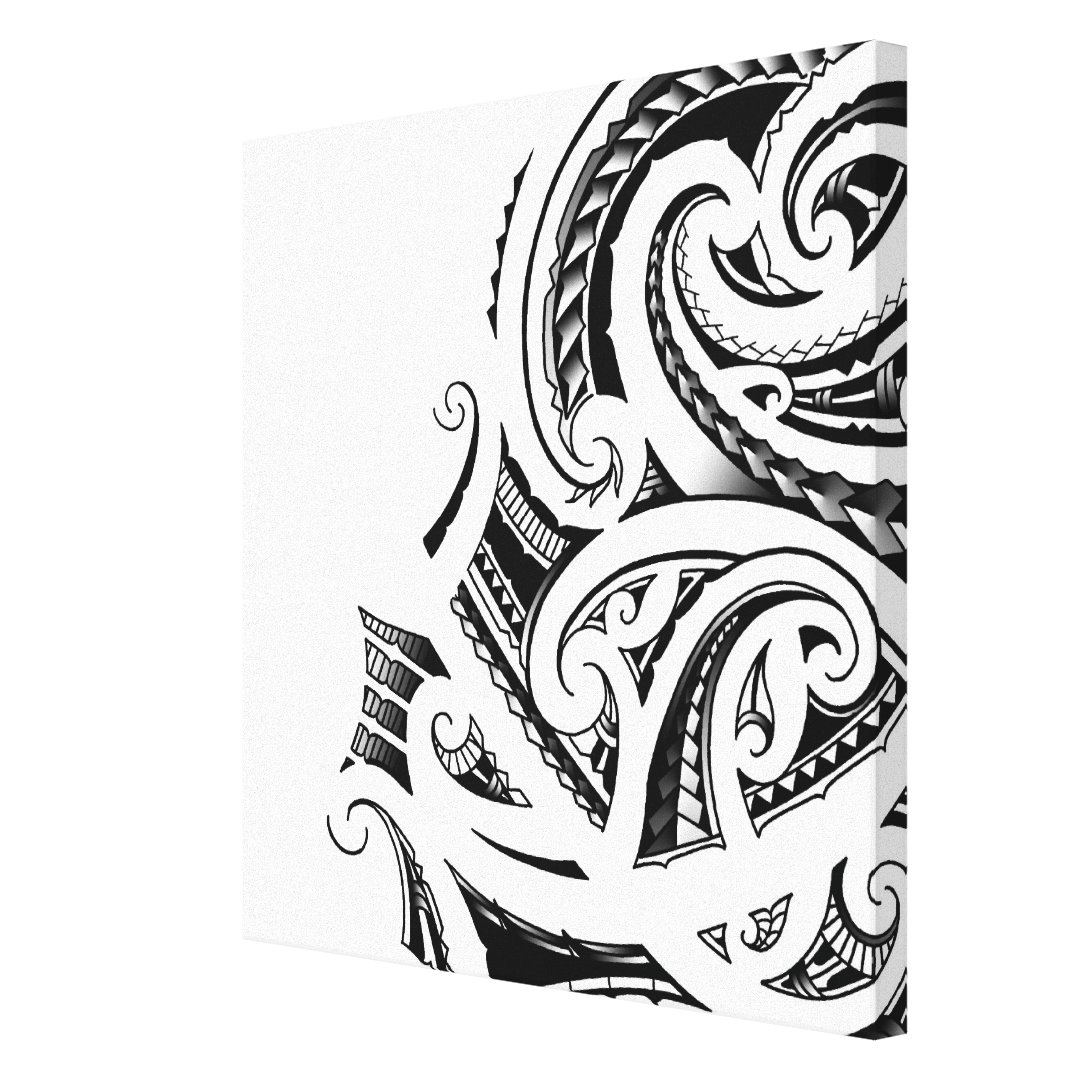 Maori Kirituhi tattoo art Canvas Print | Zazzle