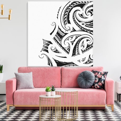 Maori Kirituhi tattoo art Canvas Print | Zazzle