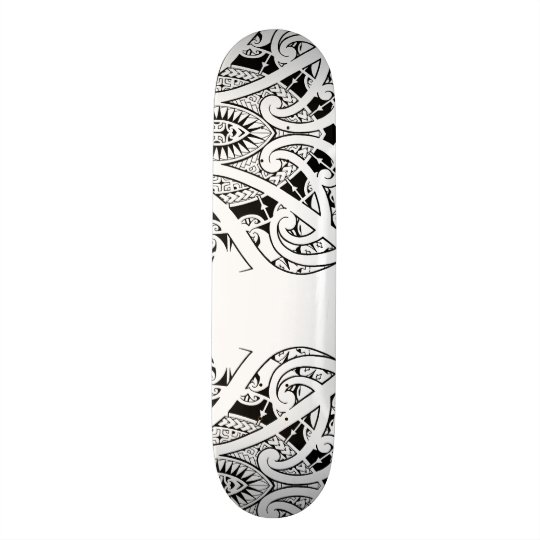 Maori koru tattoo with Polynesian patterns Skateboard Deck | Zazzle.com