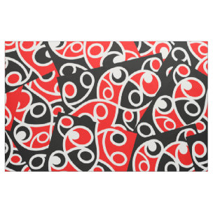 Kowhaiwhai Traditional Maori Koru Pattern Fabric | Zazzle