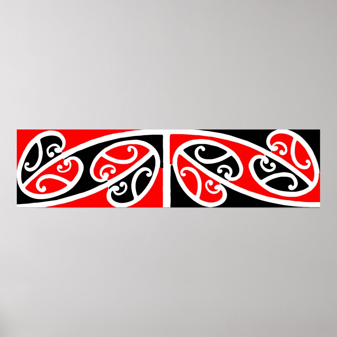 Maori Kowhaiwhai Pattern 2 - Poster | Zazzle