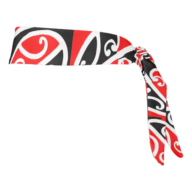 Maori Kowhaiwhai Pattern 2 Tie Headband | Zazzle