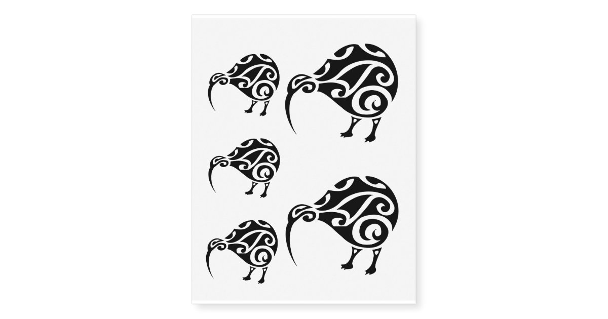 maori pattern aotearoa kiwi temporary tattoo | Zazzle
