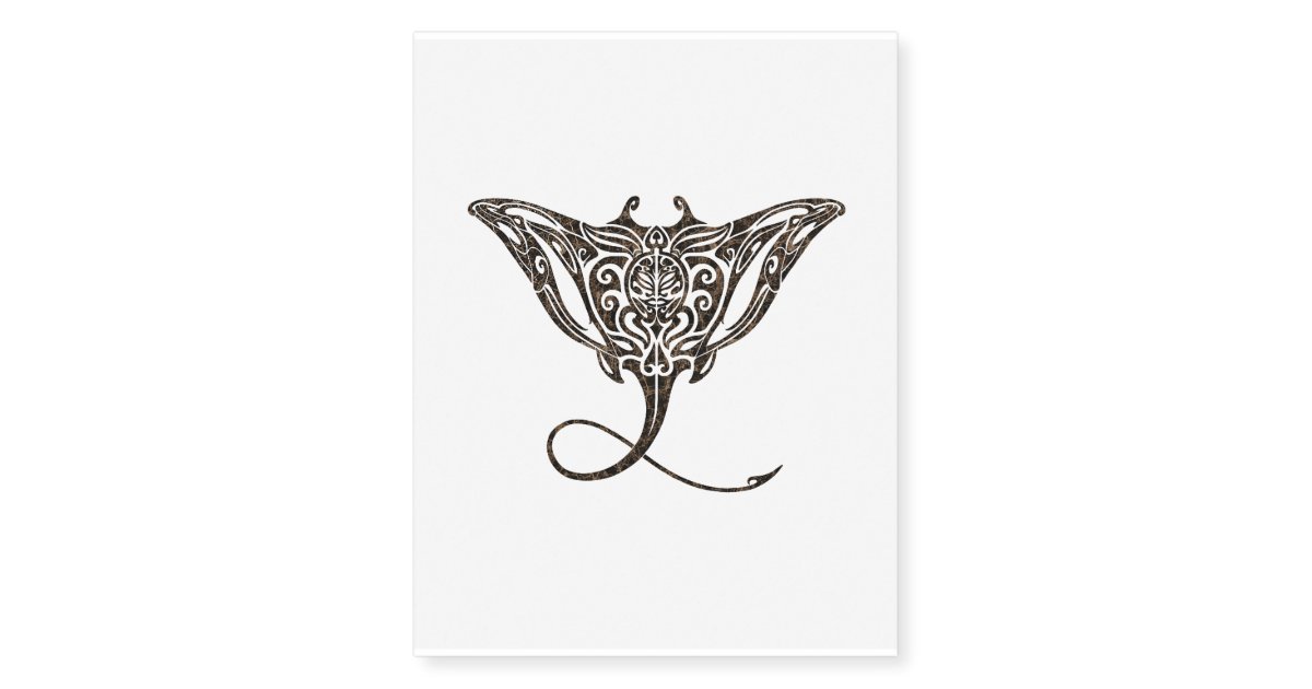 maori pattern stingray temporary tattoo | Zazzle