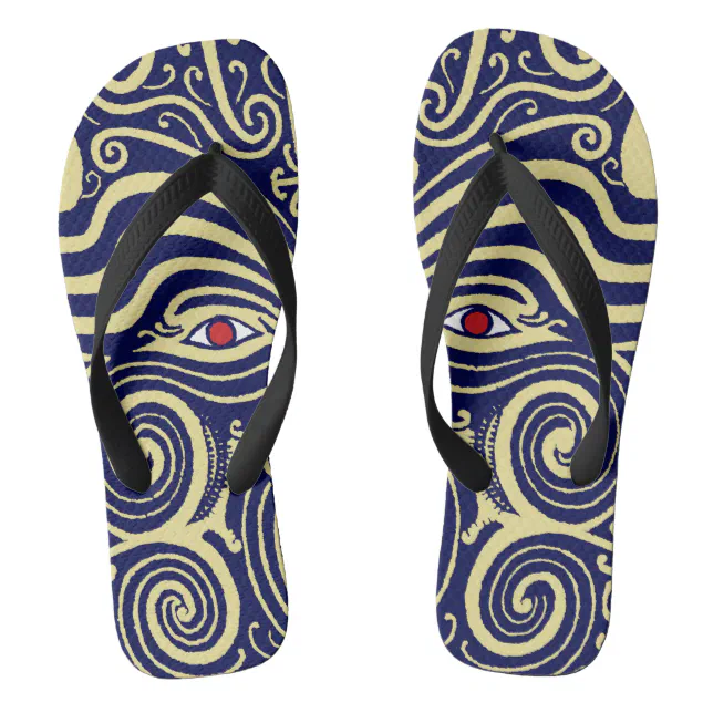 Maori Tribal Indian Flip Flops - Zorries | Zazzle