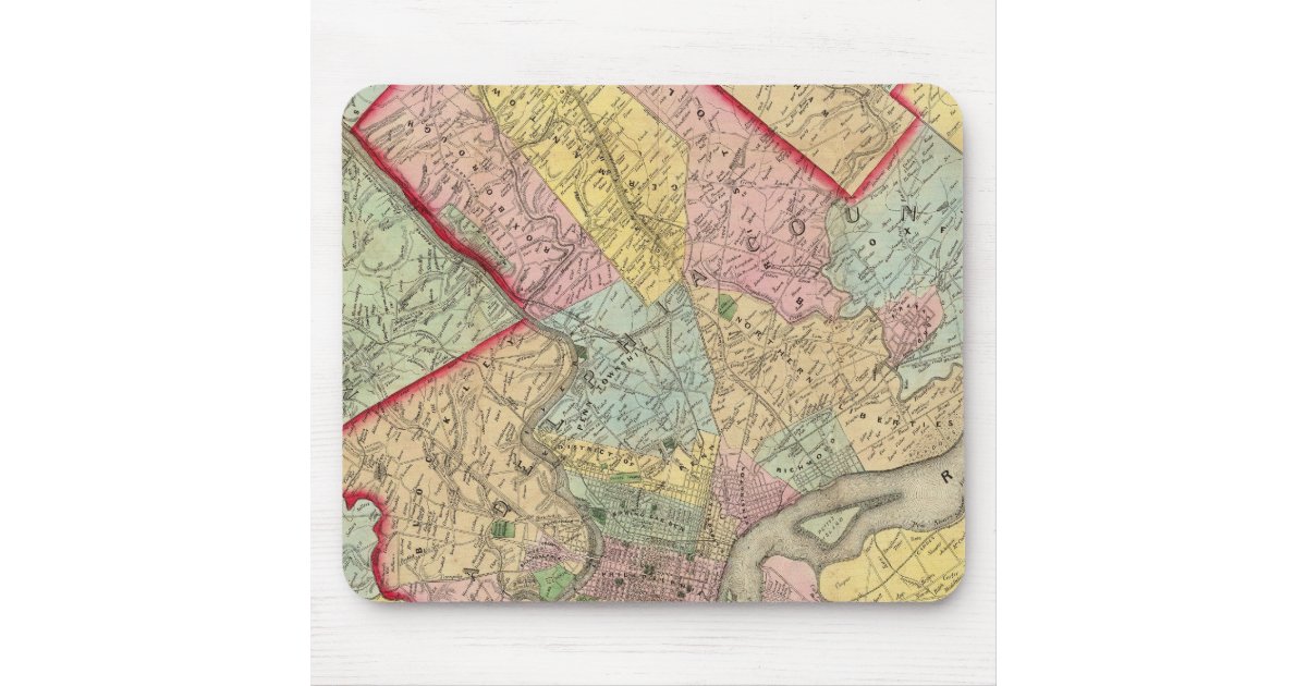 Map Around The City Of Philadelphia Mouse Pad | Zazzle