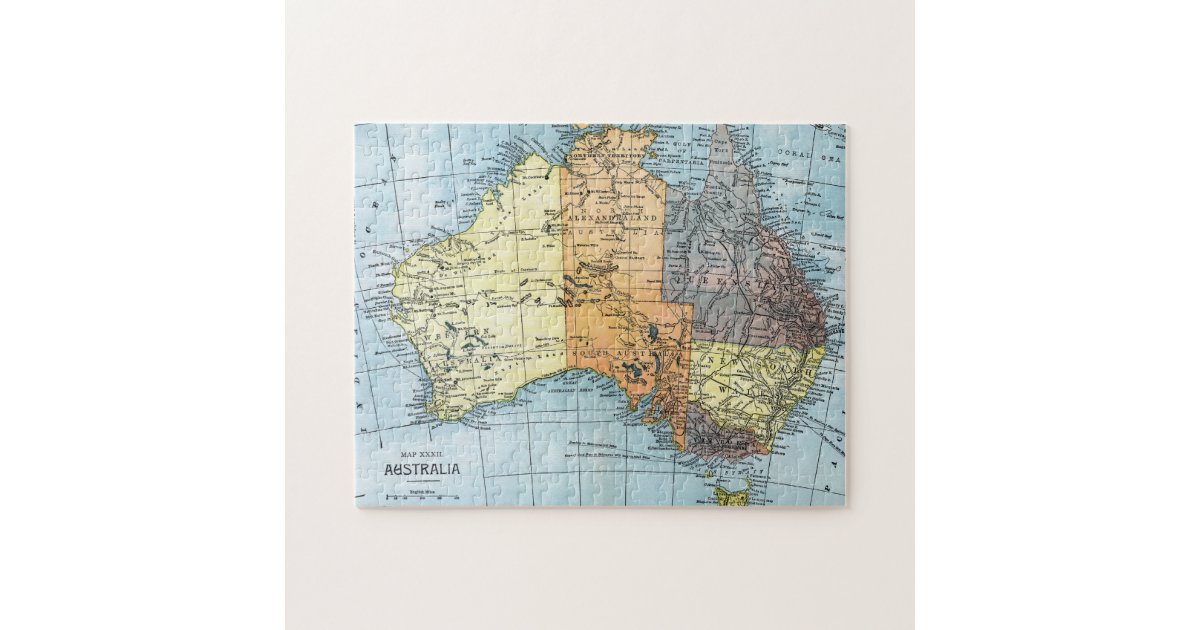 MAP: AUSTRALIA, c1890 Jigsaw Puzzle | Zazzle