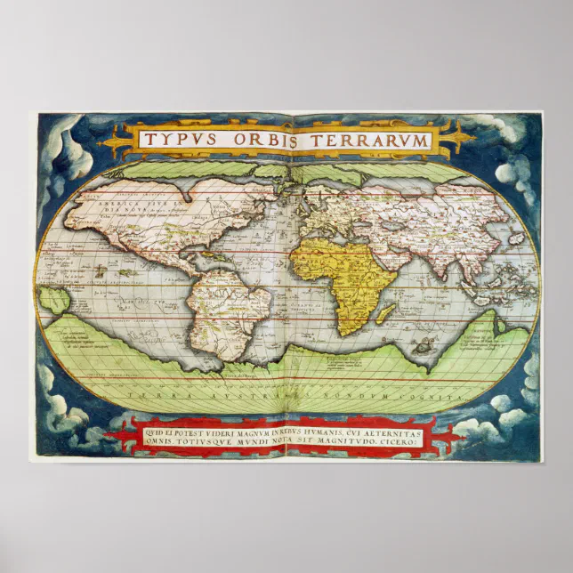 Map charting Sir Francis Drake's Poster | Zazzle