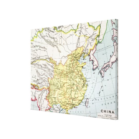 MAP: CHINA, 1910 CANVAS PRINT | Zazzle.com