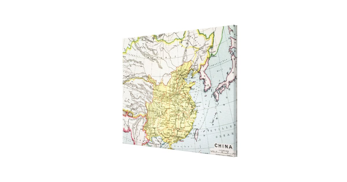 MAP: CHINA, 1910 CANVAS PRINT | Zazzle